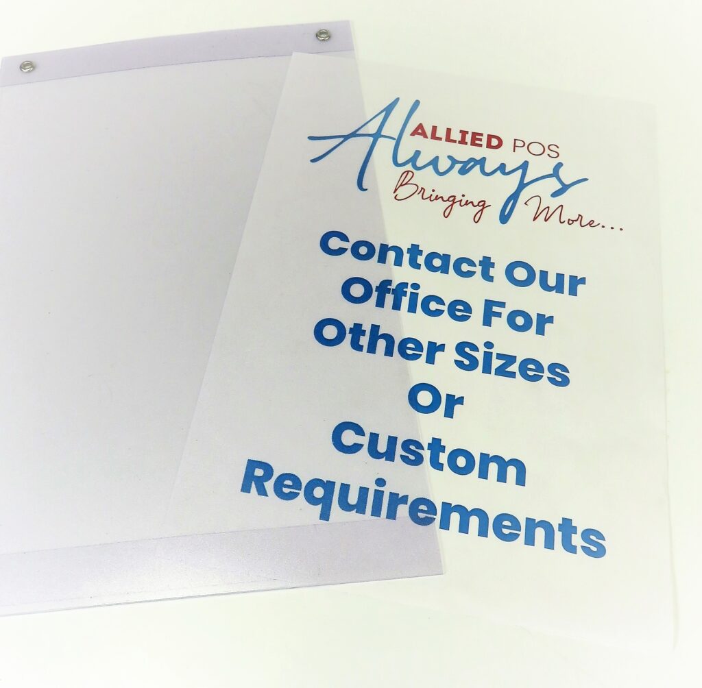 A1 PVC Window Poster holder with suction cups - HL Display Ireland