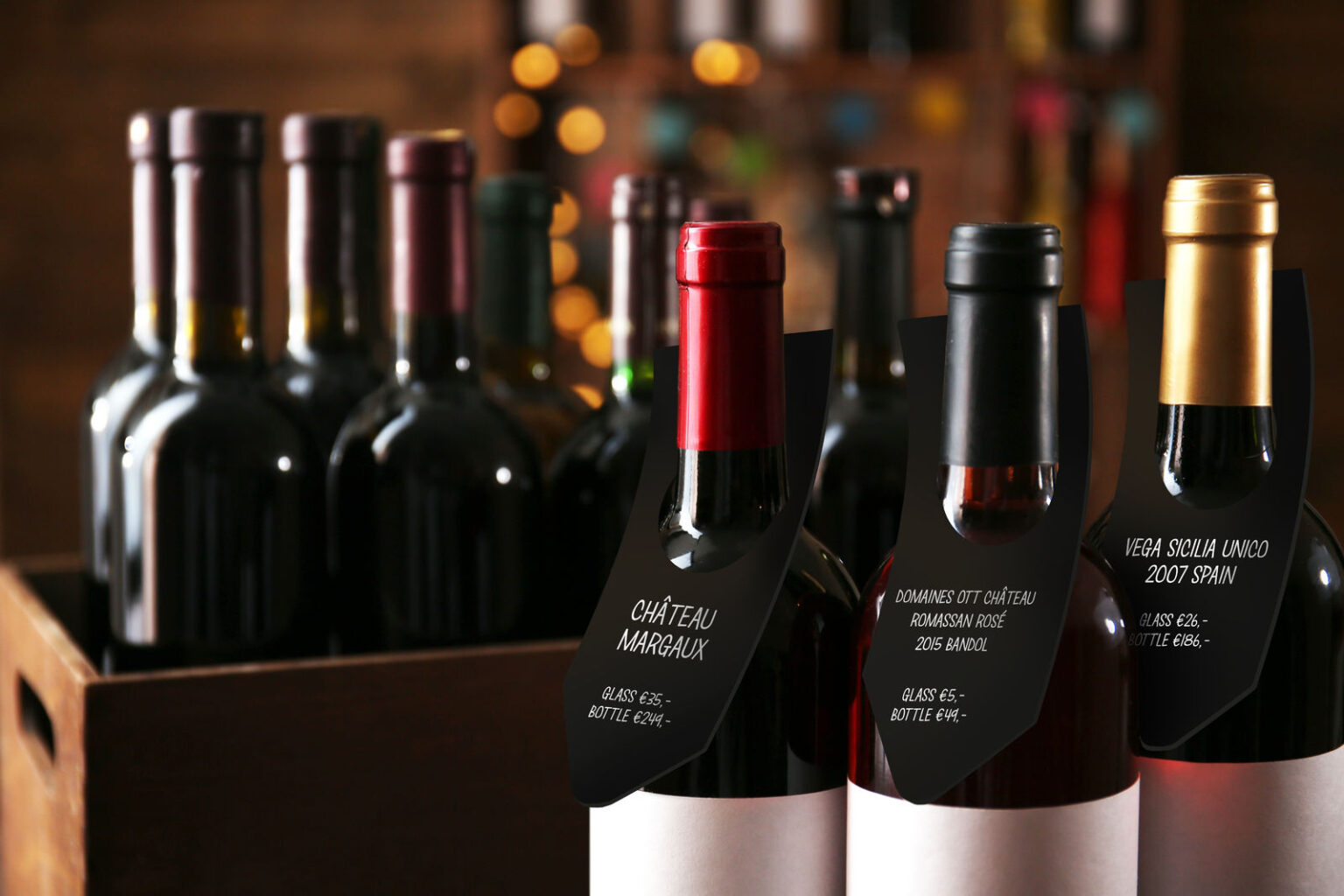 Wine Neck Hanger Chalk Board - HL Display Ireland
